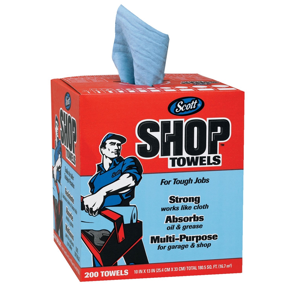 Kimberly Clark Scott Blue Shop Towels Pop-Up Box 200ct - 75190