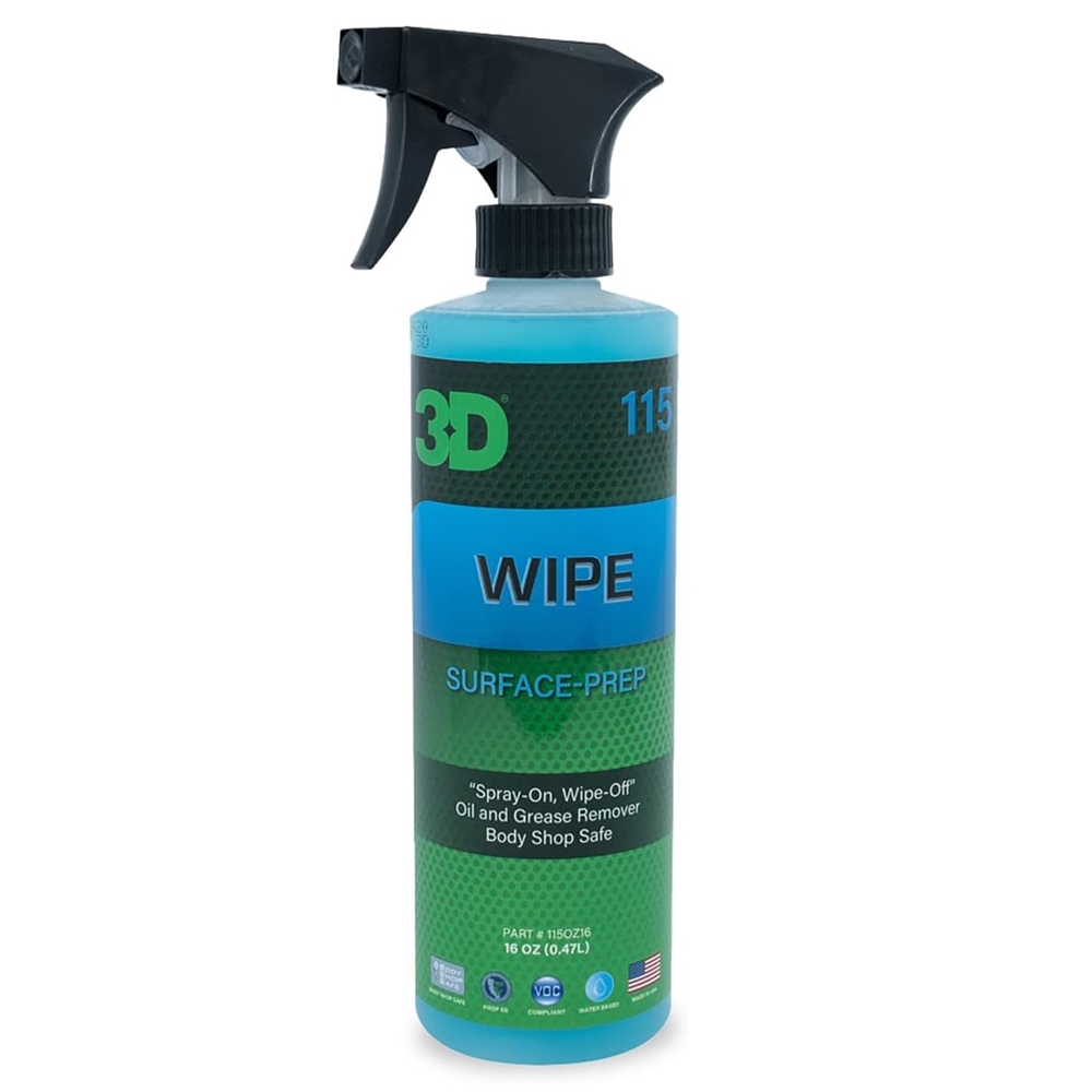 3D WIPE Premium Ceramic Coating Surface Prep 16 Oz. - 115OZ16