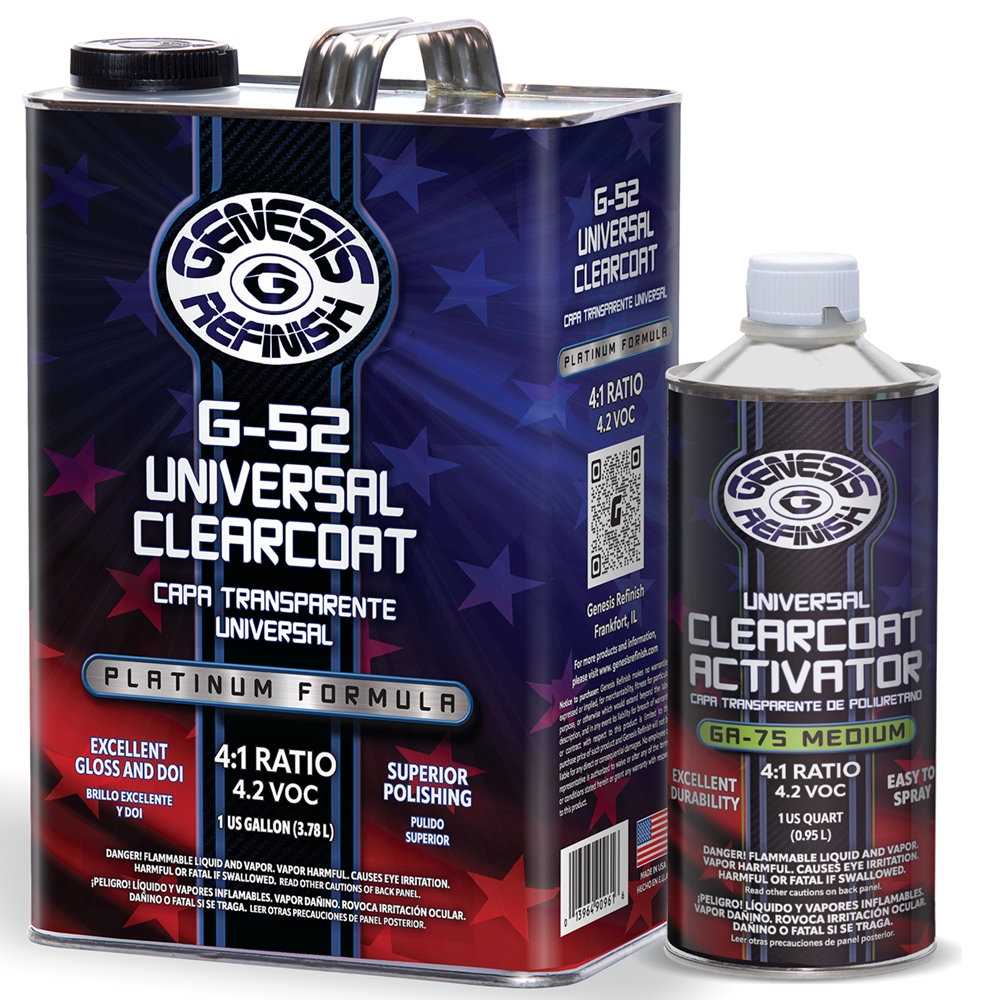 Genesis Refinish 4:1 Universal Urethane Clearcoat Gallon G-52 & Quart ...