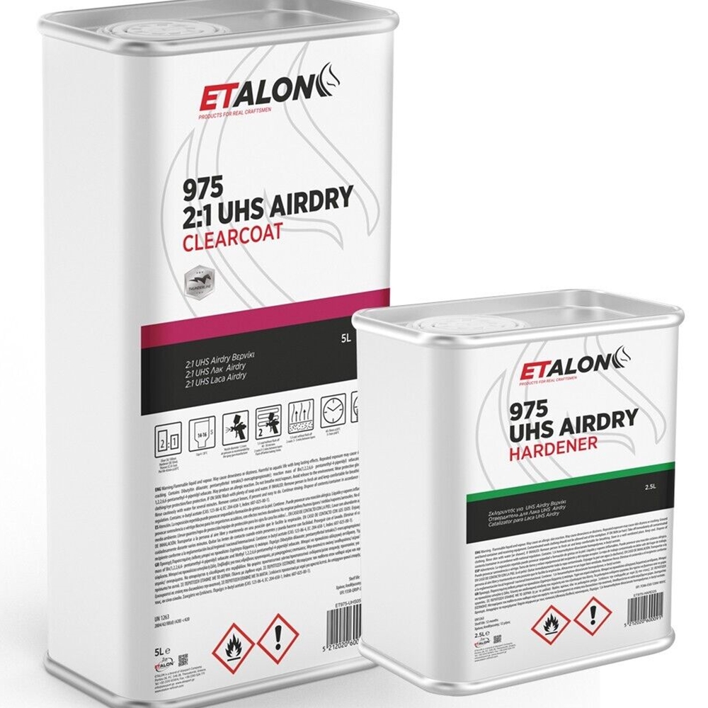 ETALON Etaclear Airdry 975 UHS 2:1 Acrylic Clearcoat 5 Liter & 975 UHS ...