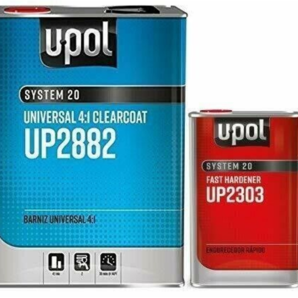 U-Pol UP2882 HS European 4:1 Overall Clearcoat Gallon & UP2303 1L Fast ...