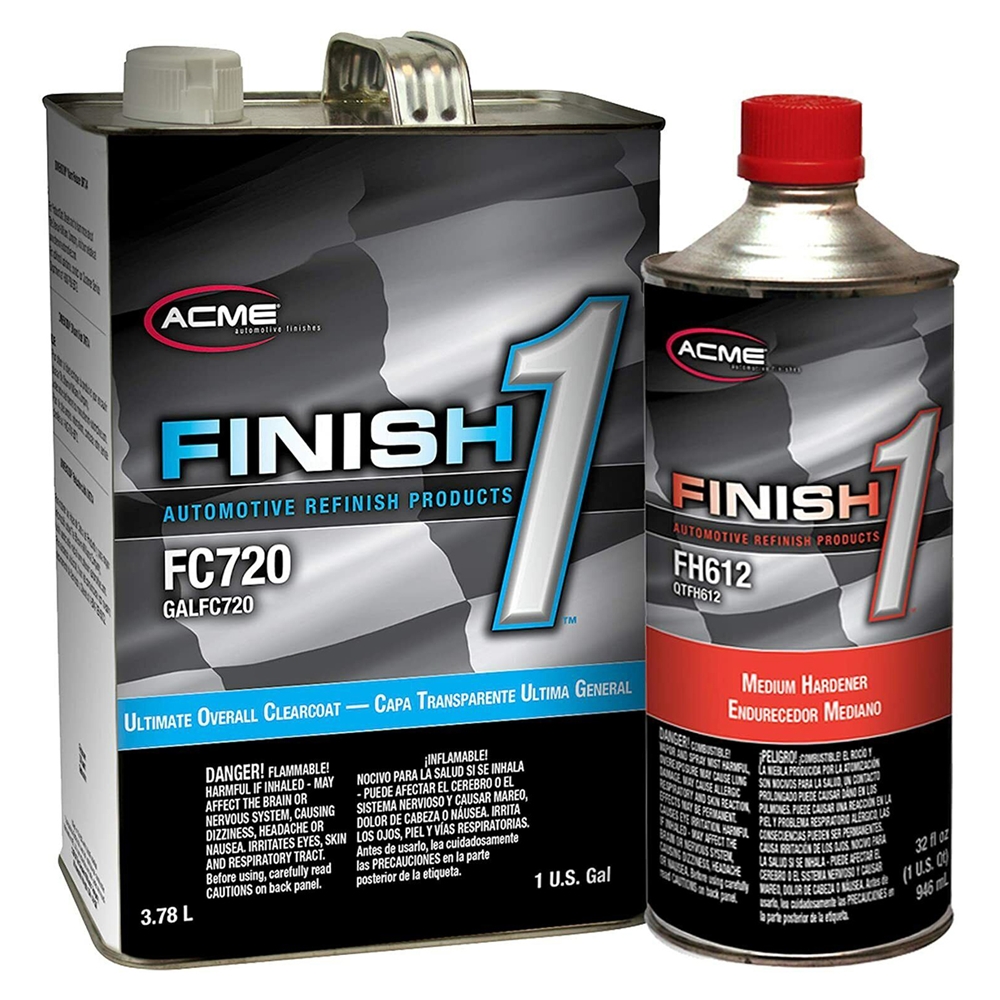 Finish-1 4:1 FC720-1 Ultimate Overall Clearcoat Gallon & FH612 Medium ...