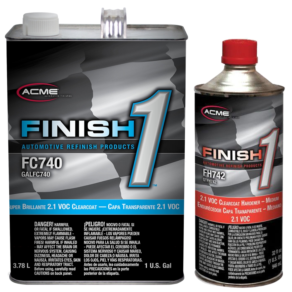 Finish-1 Super Brillante 2.1 urethane Clearcoat Gallon FC740 & FH742 ...