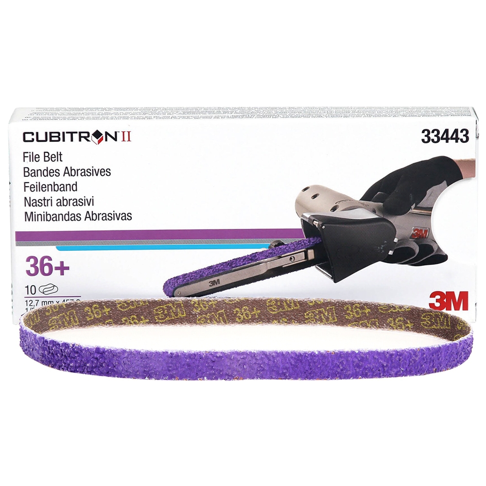 3M Grit Cubitron Ii File Belt 1/2" X 18" 10 Pack - 33443
